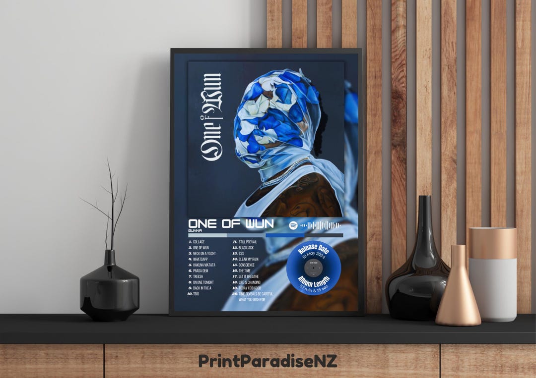 Gunna, One of Wun Album Poster, INSTANT DOWNLOAD, Rap Music Art Print ...