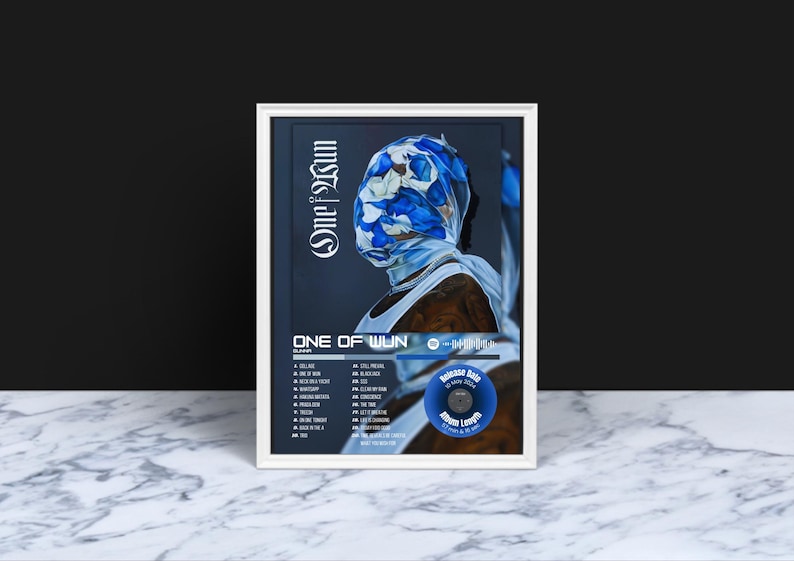 Gunna Album Wall Art | One of Wun | Instant Digital Poster | Rap Decor ...