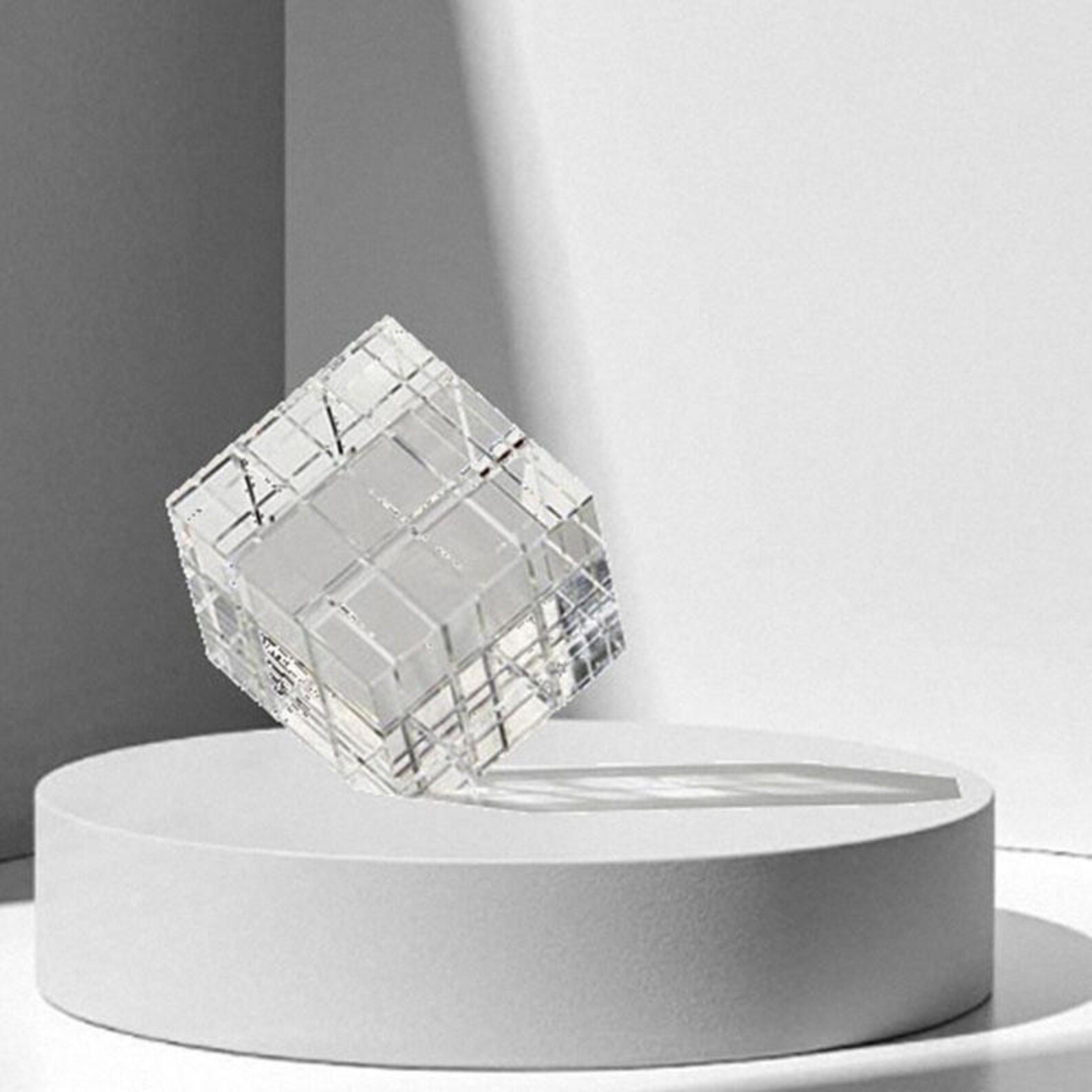 3D Rubik's Cube Glass Decoration,light Luxury Soft Decoration,crystal ...