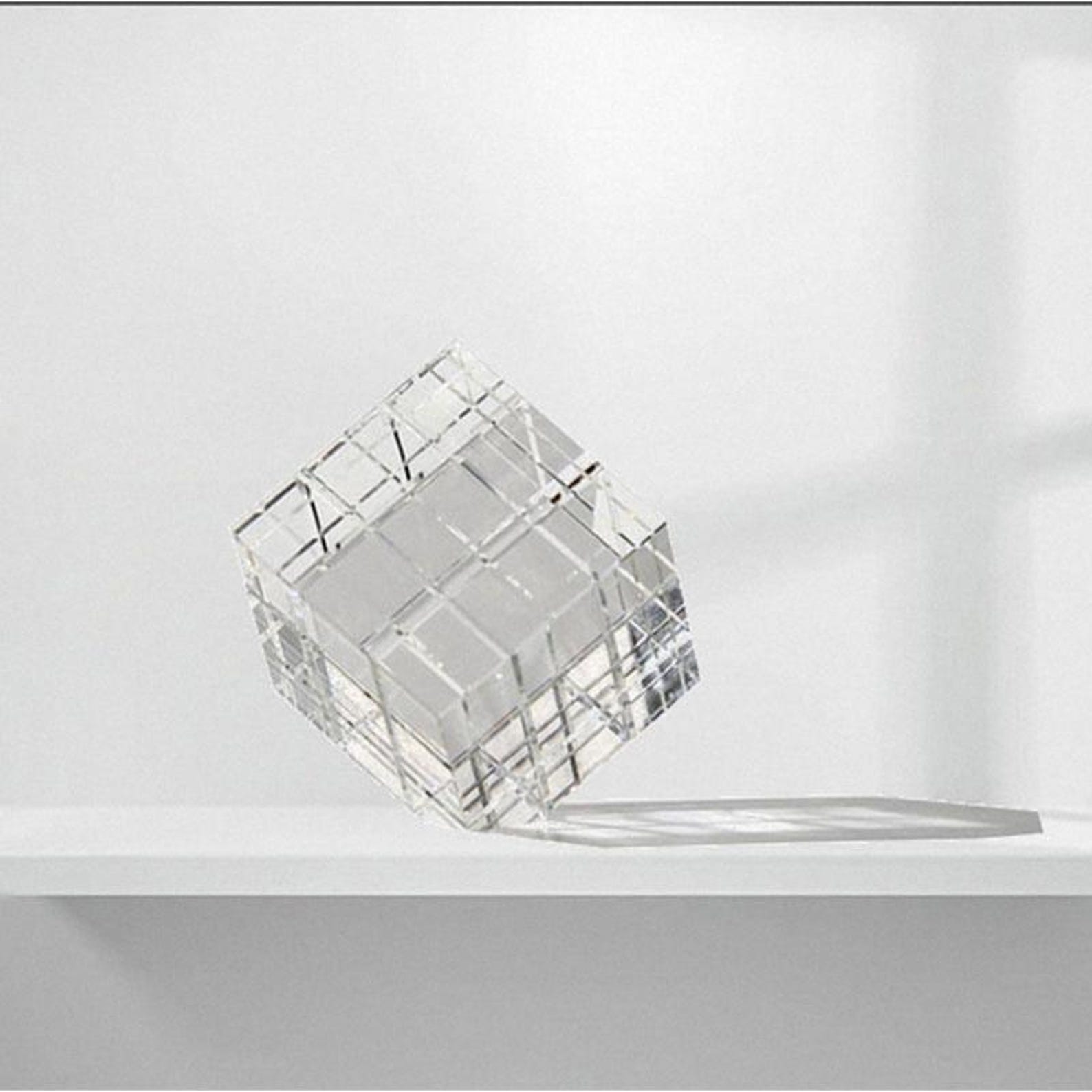 3D Rubik's Cube Glass Decoration,light Luxury Soft Decoration,crystal ...