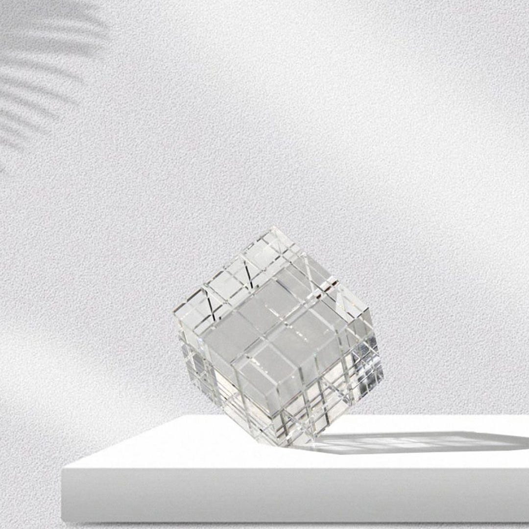 3D Rubik's Cube Glass Decoration,light Luxury Soft Decoration,crystal ...