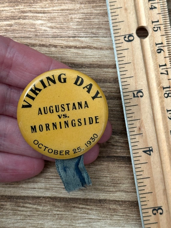 Antique Augustana Viking Day Pin 1930 - Gem