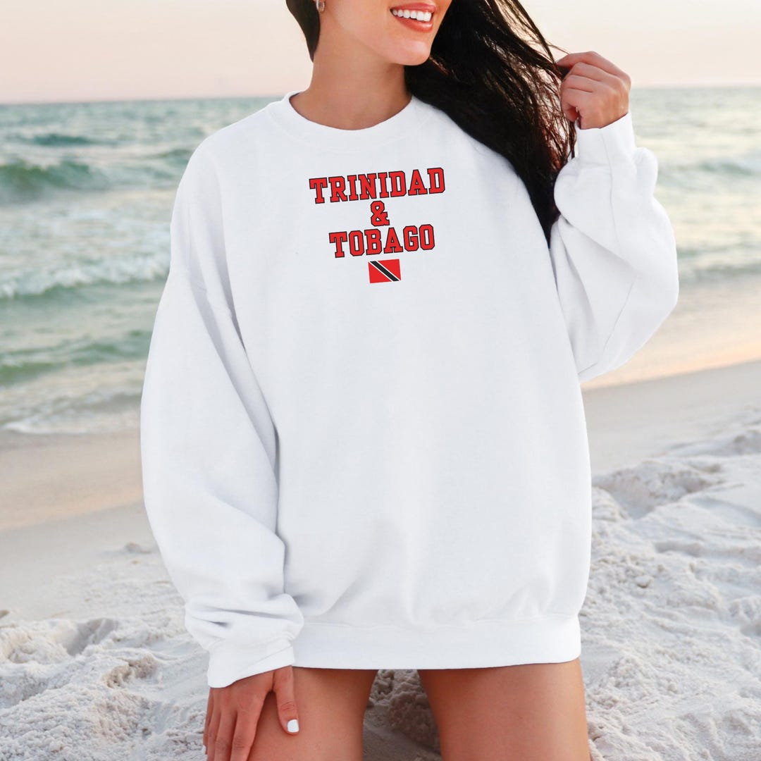 Trinidad and Tobago Sweatshirt With Flag Athletic Letters Pullover ...