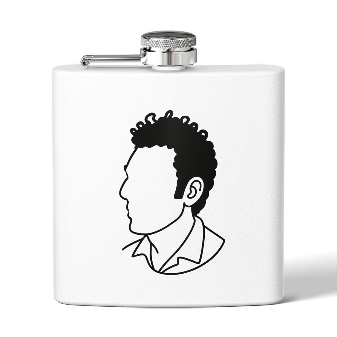 Kramer Seinfeld 6oz Flask, Funny TV Show Gift, Stainless Steel Flask ...