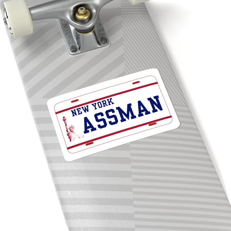 Seinfeld ASSMAN Stickers, Funny License Plate Decals, Pop Culture TV ...