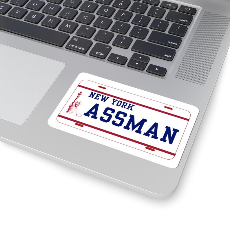 Seinfeld ASSMAN Stickers, Funny License Plate Decals, Pop Culture TV ...