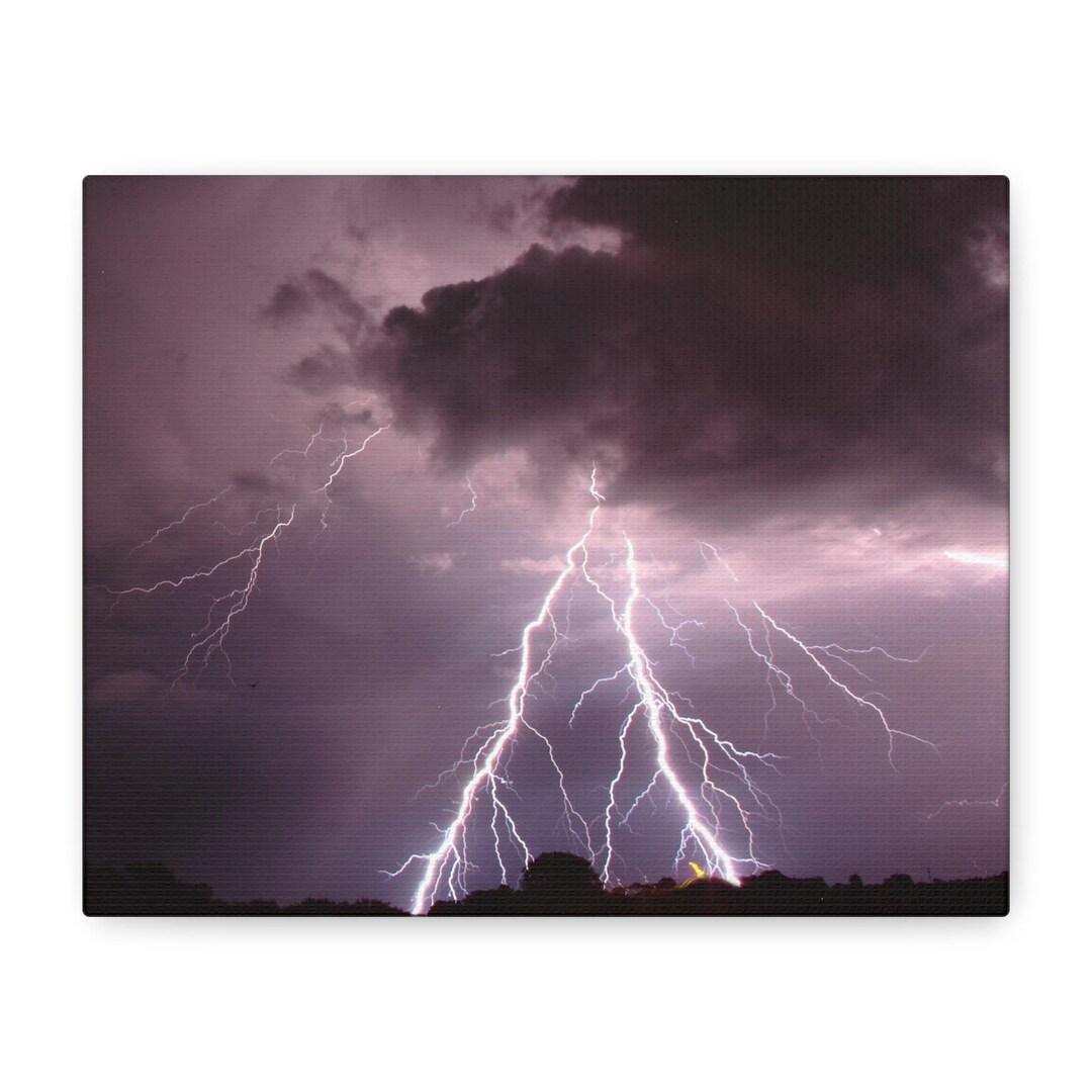 Lightning Storm Matte Canvas Wall Art | Nature Decor, Home Decor, Gift ...