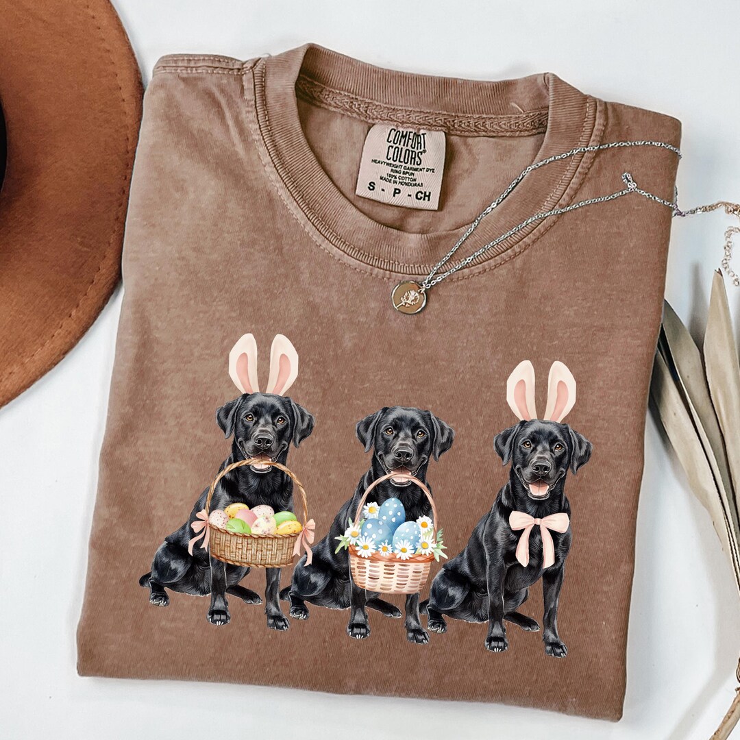 Easter Black Labrador Png, Watercolor Black Labrador PNG, Coquette ...