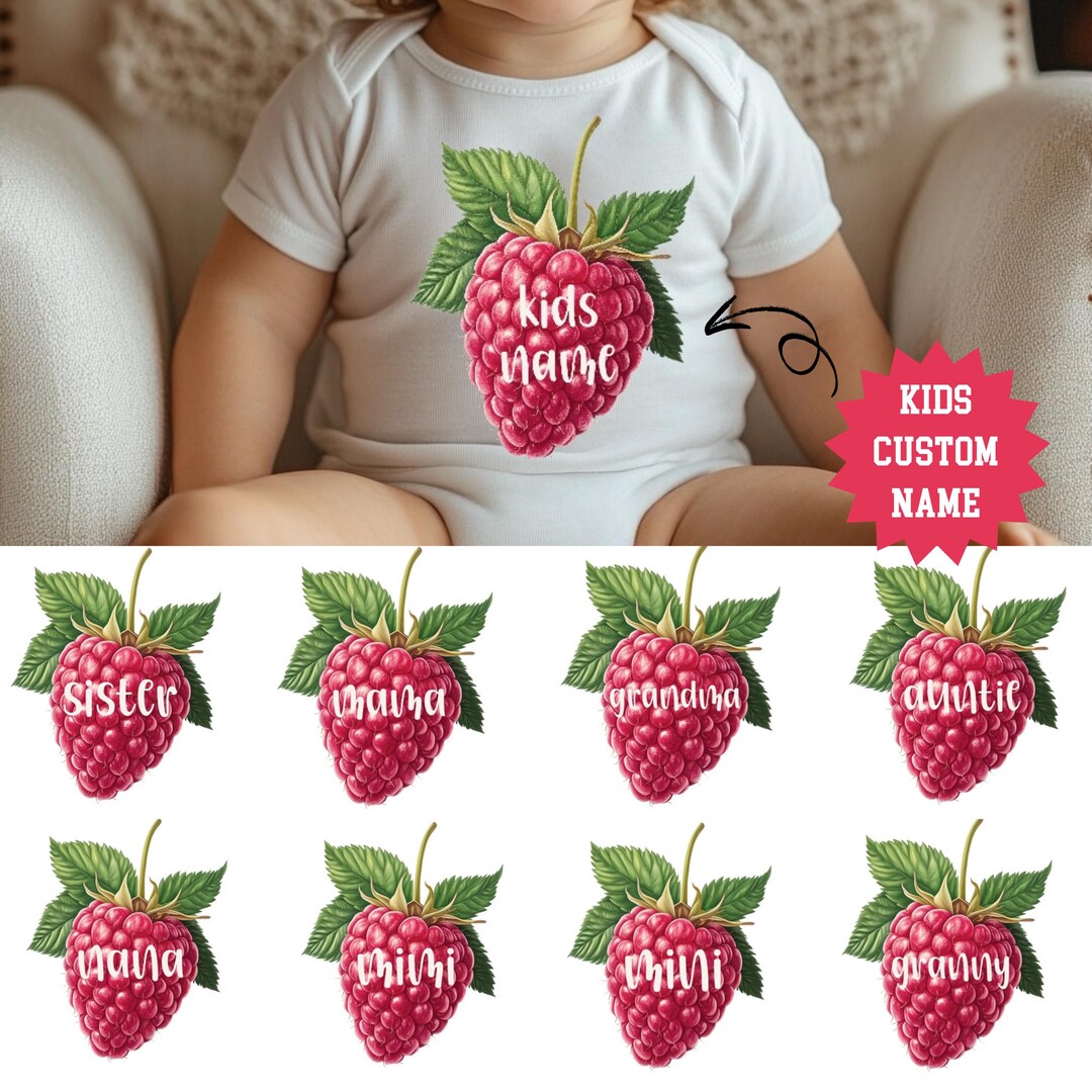 Berry First Birthday PNG Bundle, Raspberry Family Name Shirt Design ...