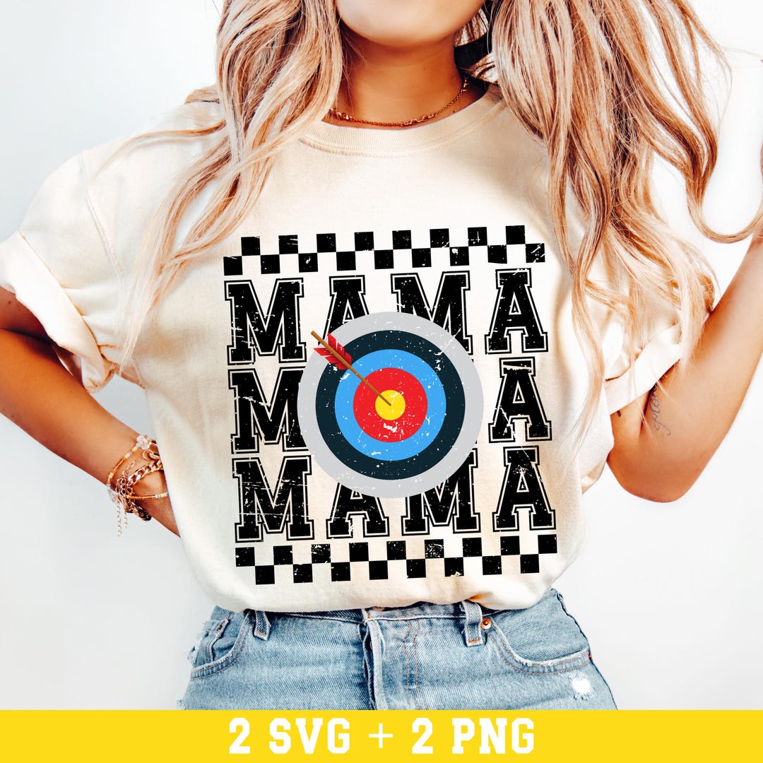 Archery Mama PNG SVG, Varsity, Distressed, Archery Mom Png Svg, Loud and Proud Mom Sublimation ...