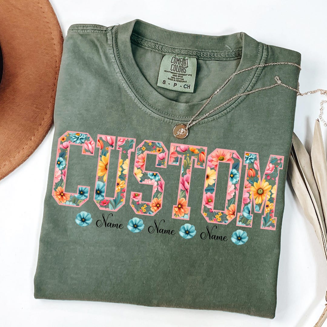 Floral Letters PNG: Custom Nana Name Sublimation Design (digital ...