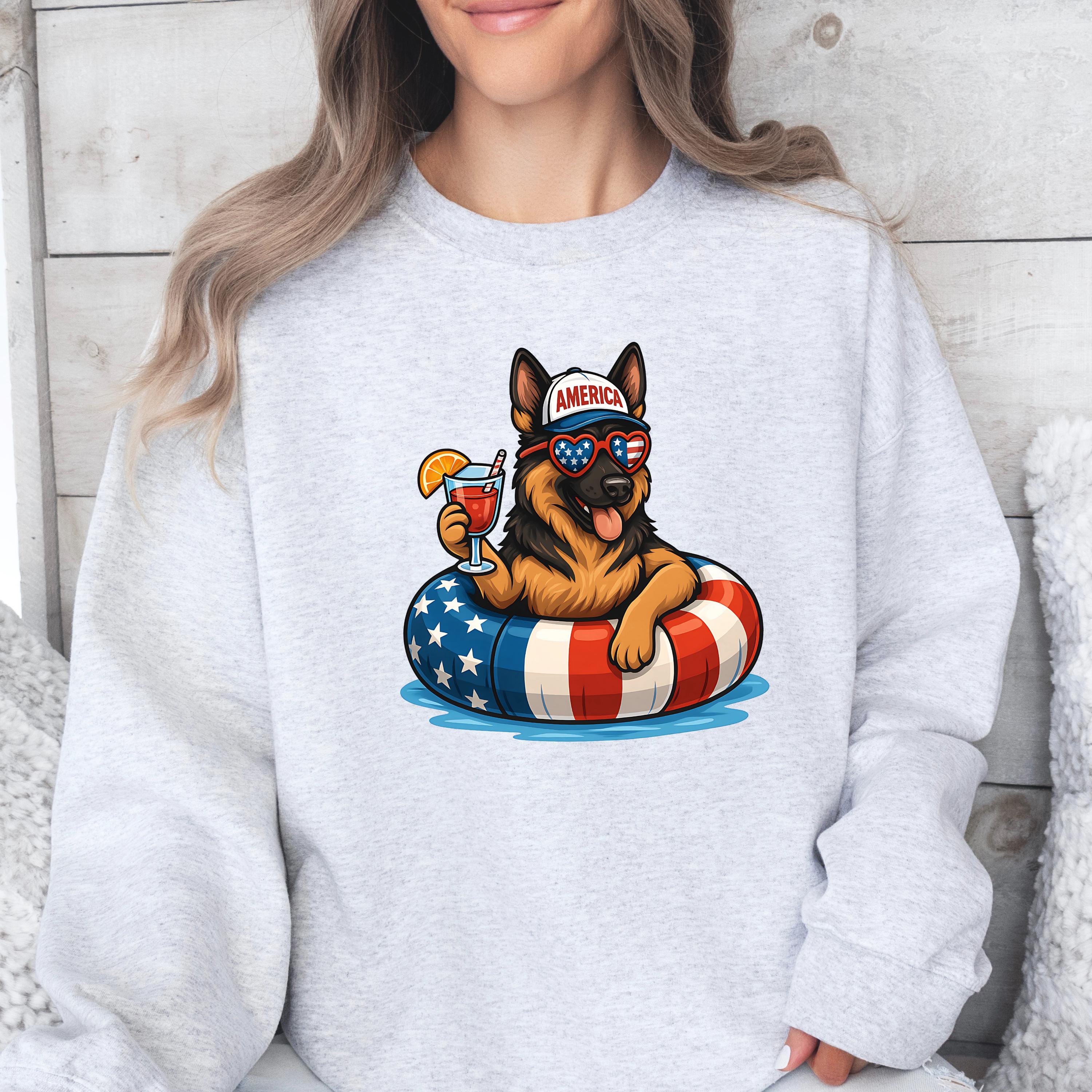 German Shepherd Patriotic PNG, 4th of July Dog Sublimation Design ...