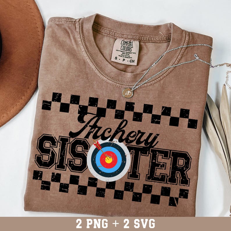 Archery Sister PNG Svg, Bow & Arrow Target Clipart, Vintage Archery ...