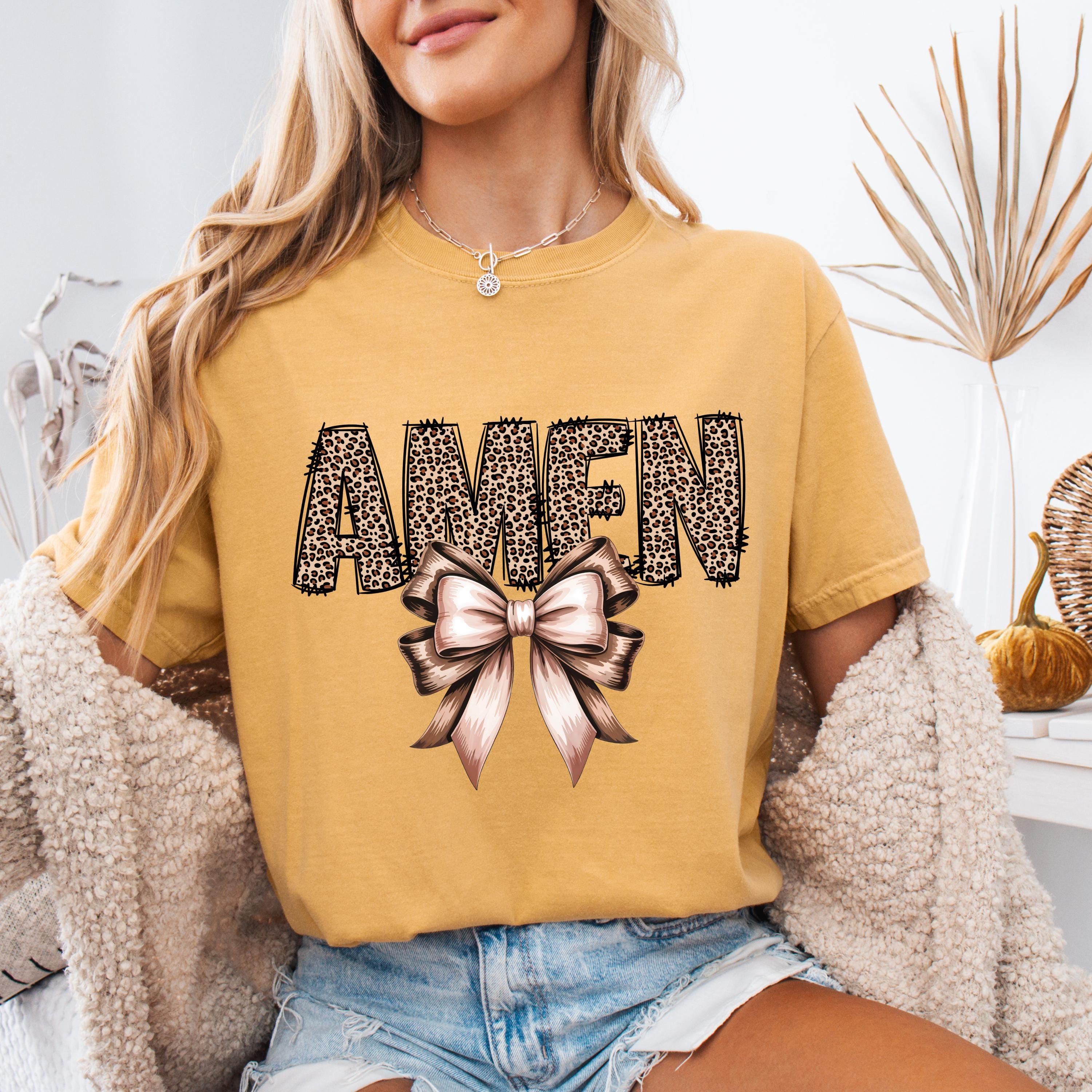 Amen PNG, Christian Leopard Print, Faith Quote Sublimation, Religious ...