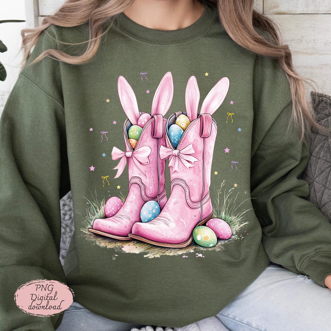 Cowboy Boots Easter Png, Western Easter Bunny PNG, Howdy Easter Png ...