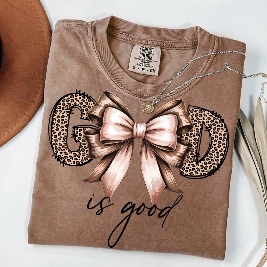 God is Good Leopard Print PNG: Christian Sublimation Design, Bible ...