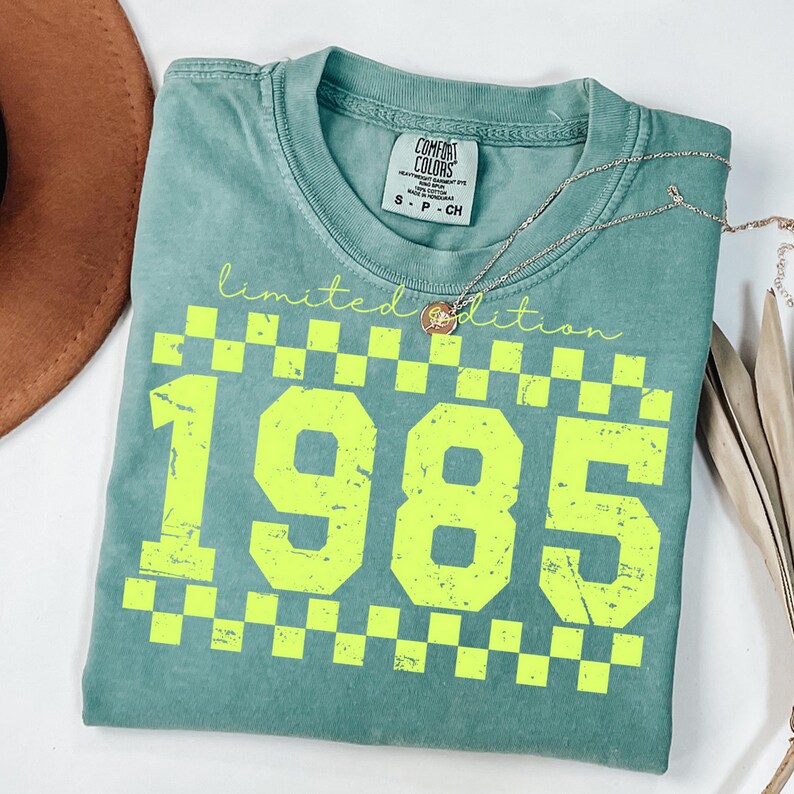 1985 Birthday PNG: Retro Neon Design (9 Pngs) - Etsy