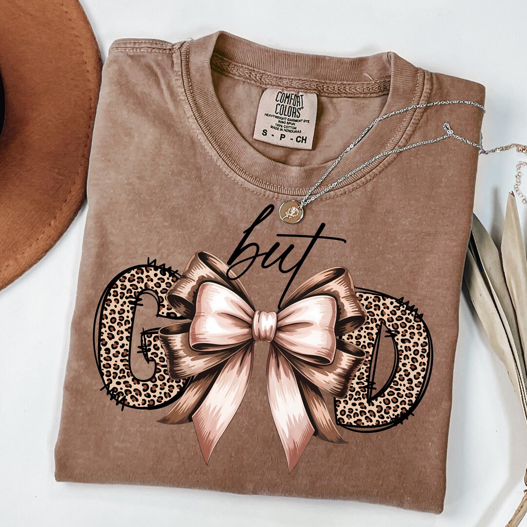 Leopard Christian Sublimation Design: but God Faith Bow PNG (digital ...