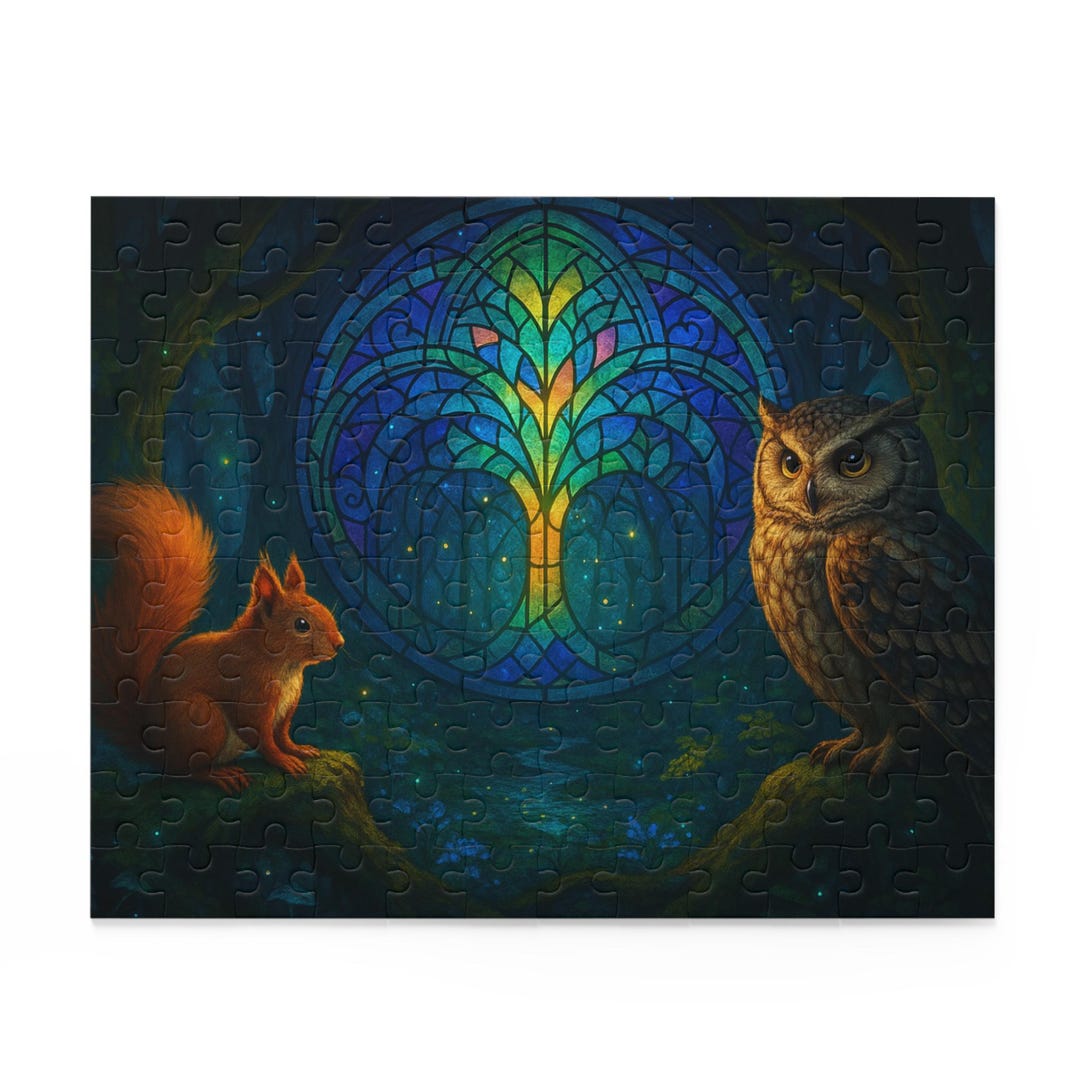 Mystical Forest Animals Puzzle, 120/252/500-piece Puzzle, Nature Lover ...