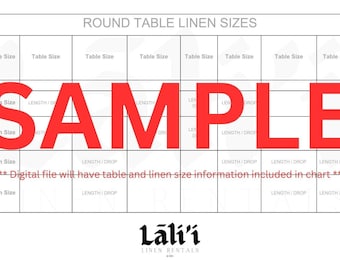 Table Linen Size Chart - Rectangle Banquet Tables - Etsy