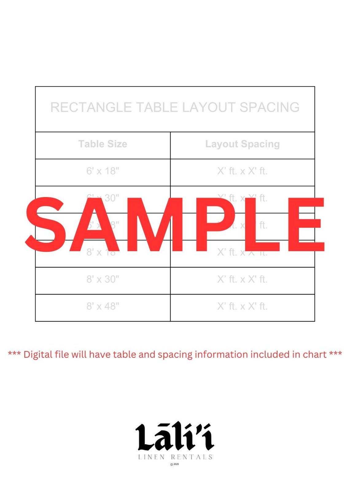 Table Layout Spacing Chart - Rectangle Banquet Tables - Etsy