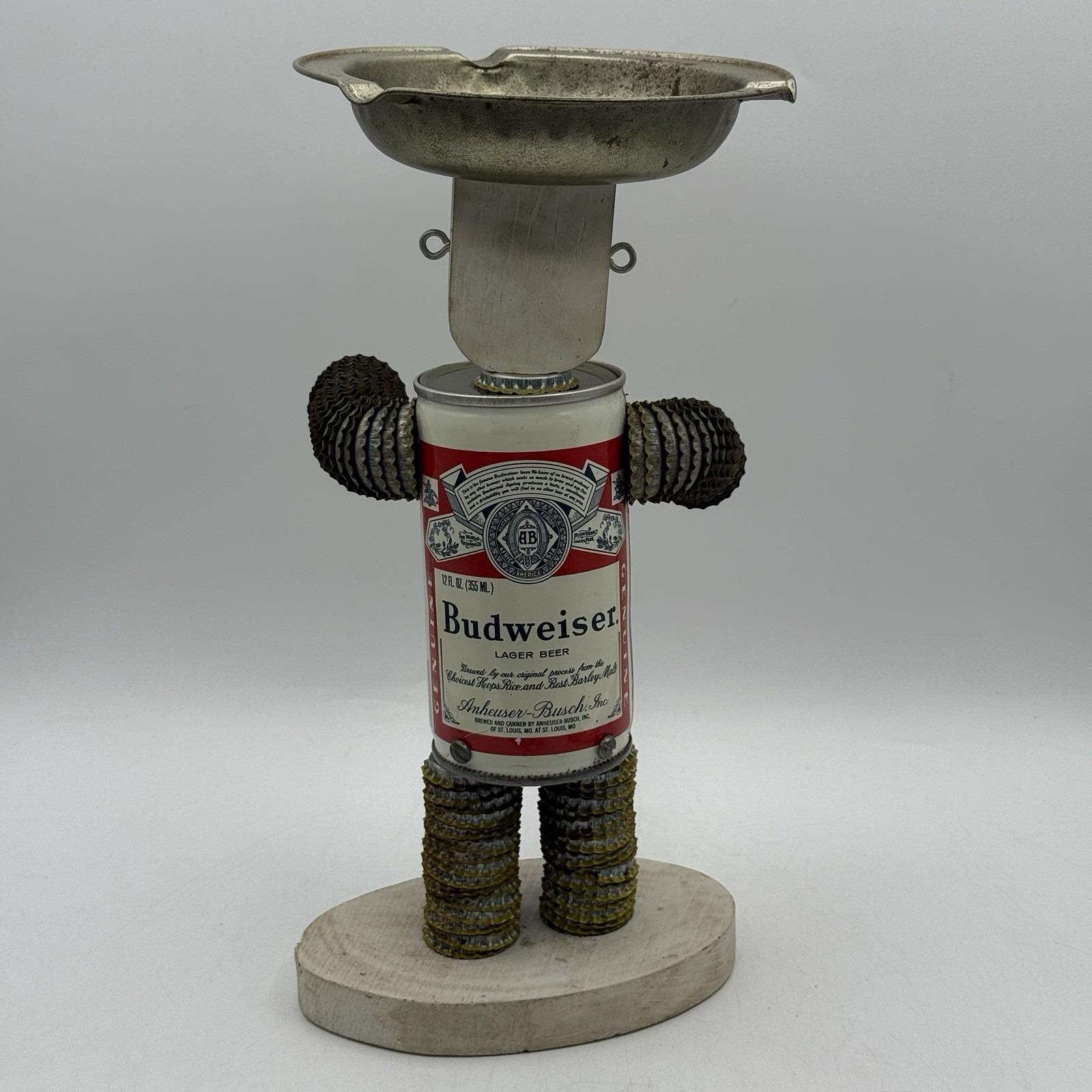 VTG Risque Budweiser Bud Beer Can Mechanical Funny Fun Folk Art Bottle ...