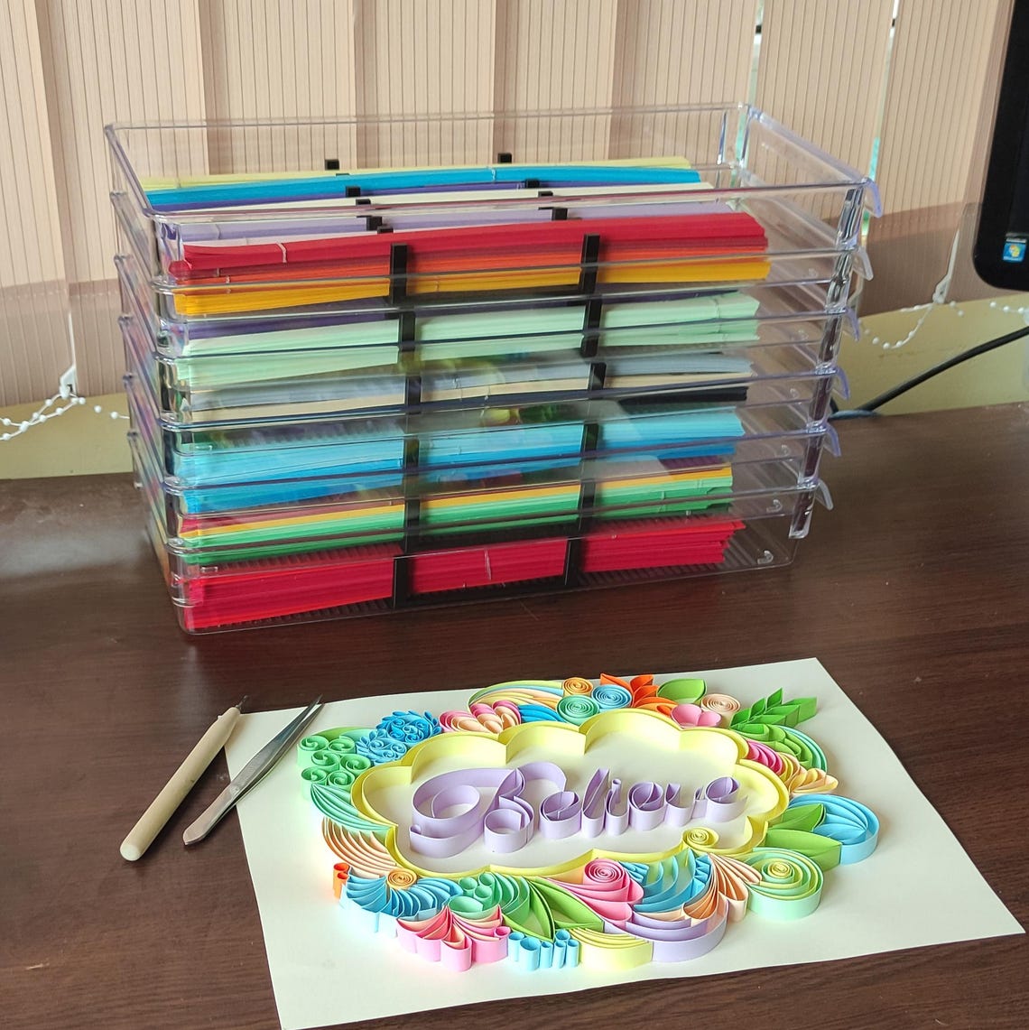 Quilling Paper Storage Tray| Best Place to Store Paper Strips| Craft ...