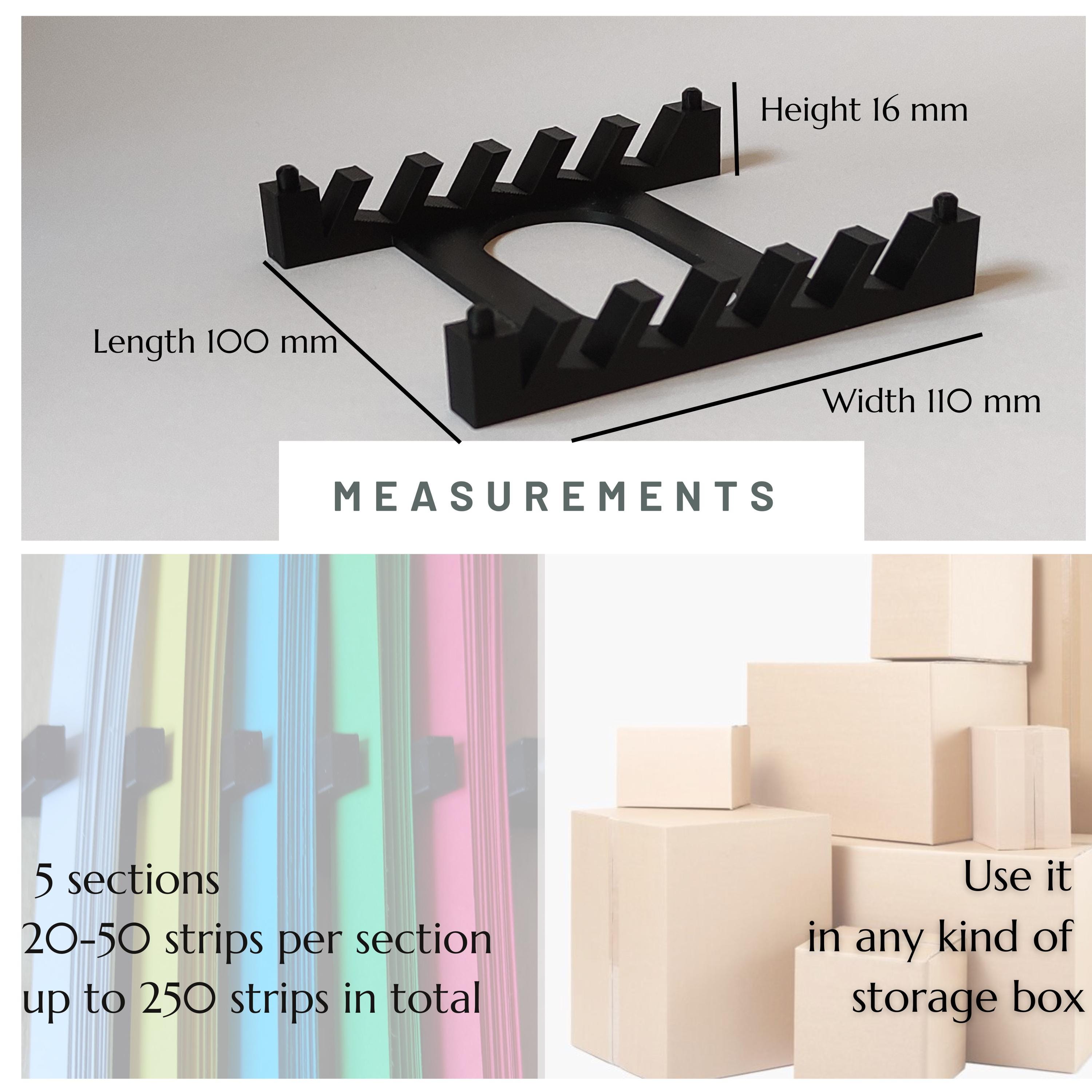Quilling Paper Strips Organizer - 5-section Divider – Stackable Modules ...