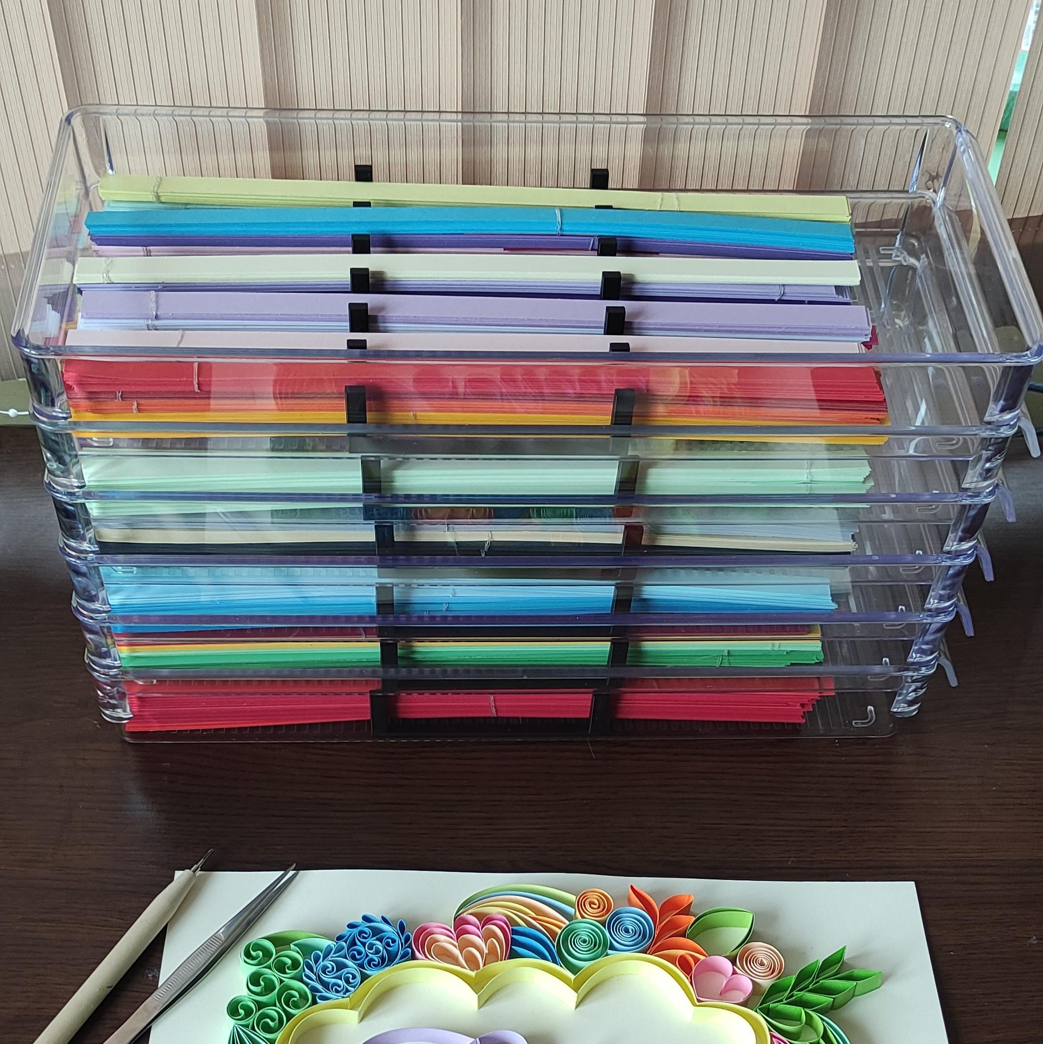 Quilling Paper Storage Tray| Best Place to Store Paper Strips| Craft ...