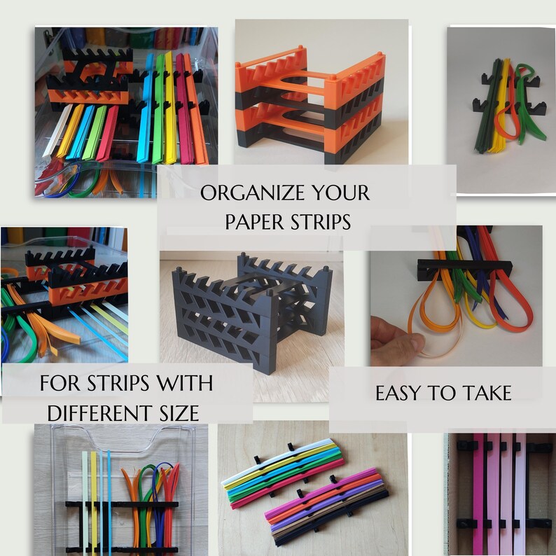 Quilling Paper Strips Organizer - 5-section Divider – Stackable Modules ...