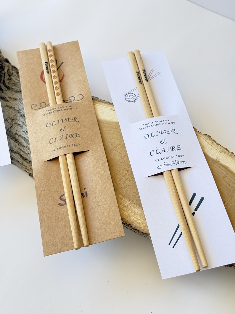 Personalized Bamboo Chopsticks Wedding Favors: Elegant Table Decor, - Etsy