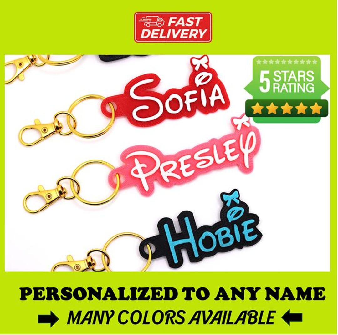 40% off Bulk Orders Custom Name Personalized 3D Name Tags, Backpacks ...