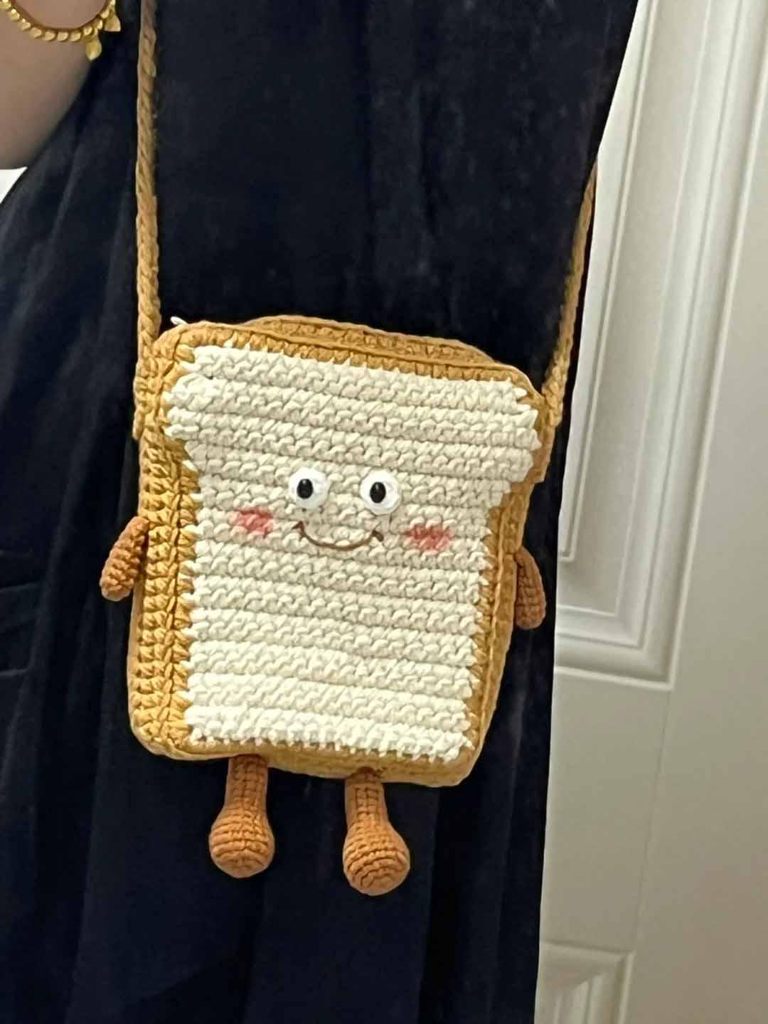 A Slice of Bread Bag Crochet Pattern Food Shoulder Bag for All Sling ...