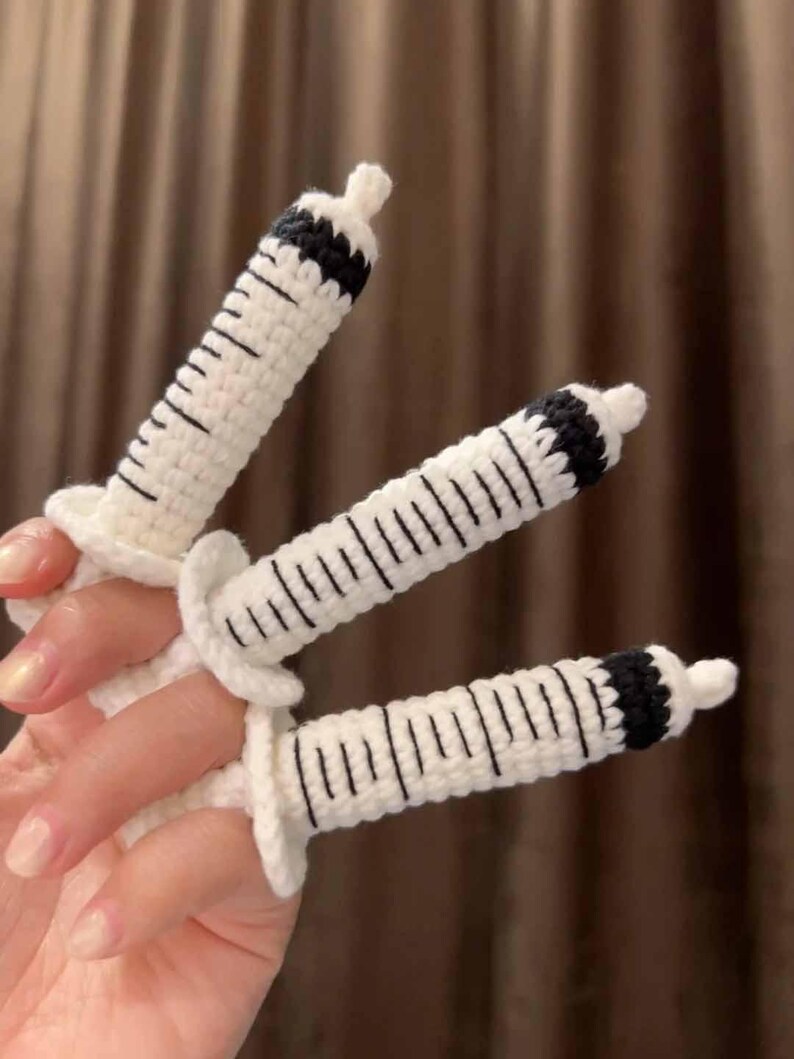 Syringe Toy Crochet Pattern Kids Play Toys Nursery Decor Keychain Quick ...