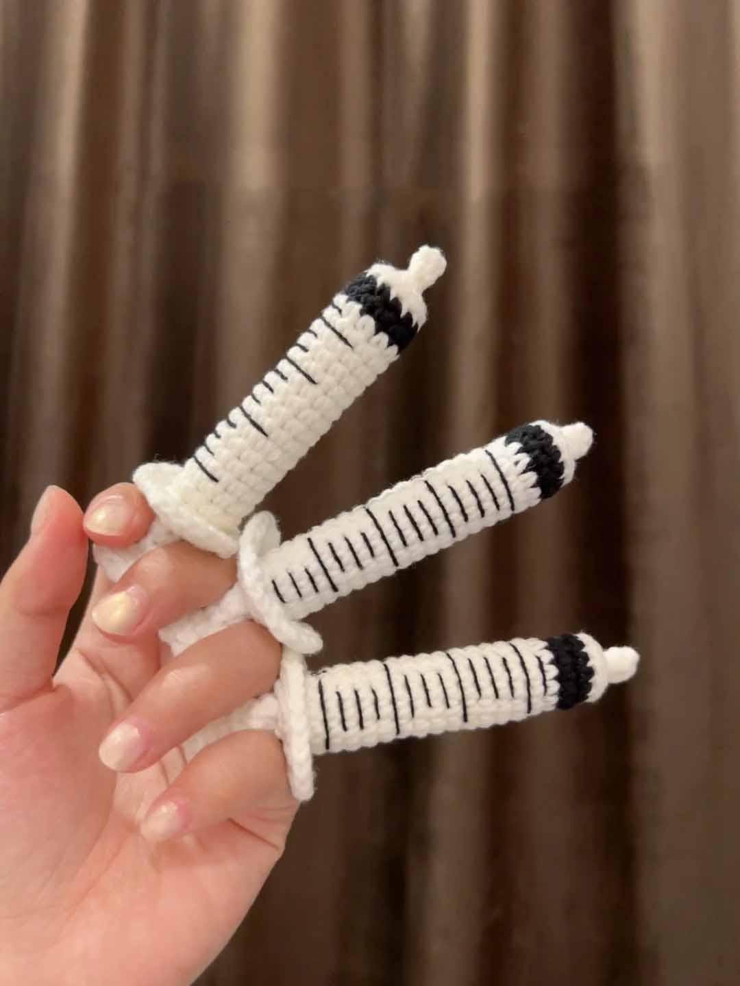 Syringe Toy Crochet Pattern Kids Play Toys Nursery Decor Keychain Quick ...