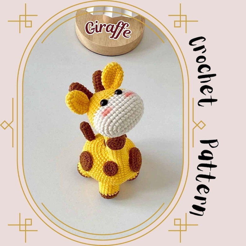 Giraffe Crochet Pattern Easy Cute Stuffed Baby Giraffe Plush Toy ...