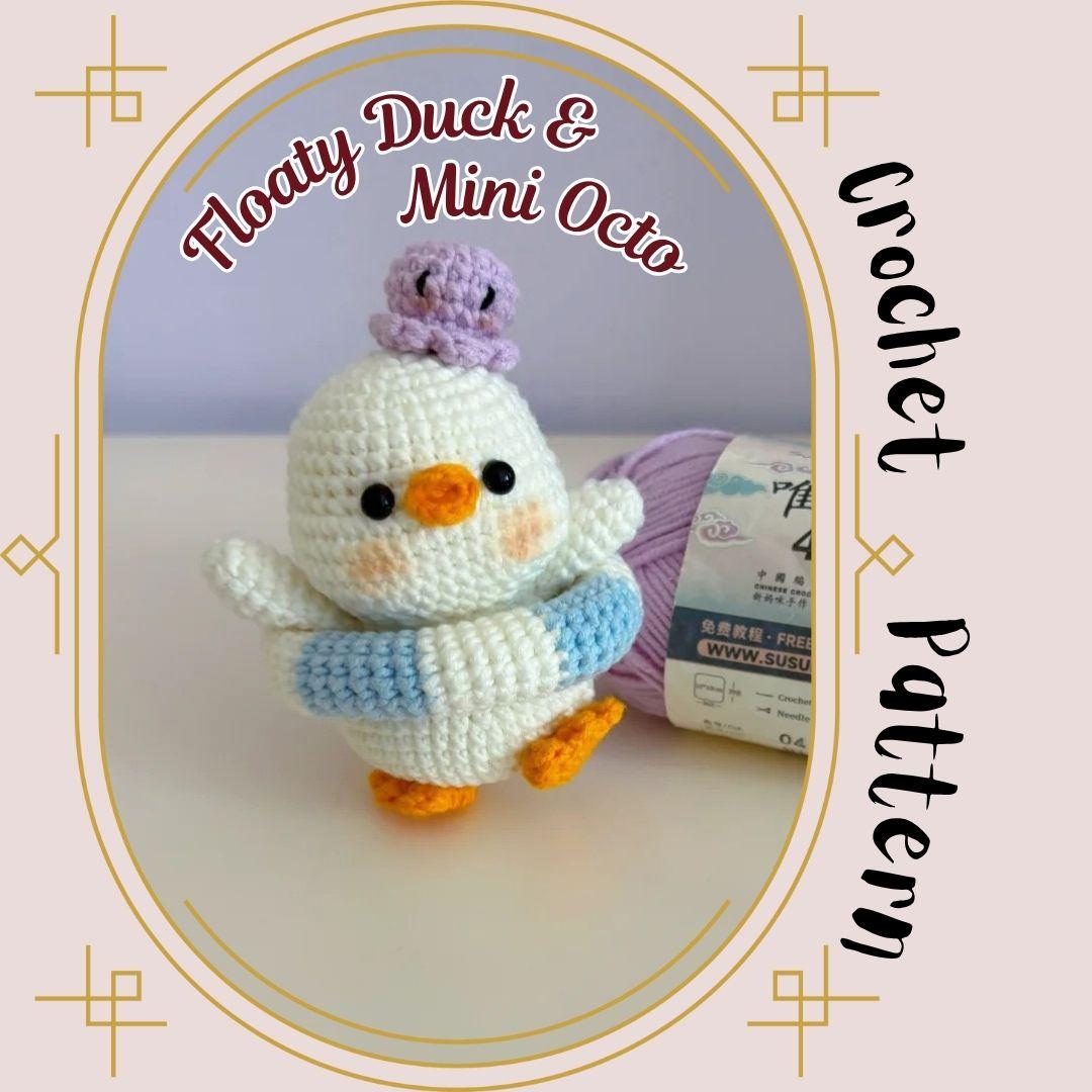 Floaty Duck and Mini Octo Crochet Pattern Swimming Duckling Amigurumi ...