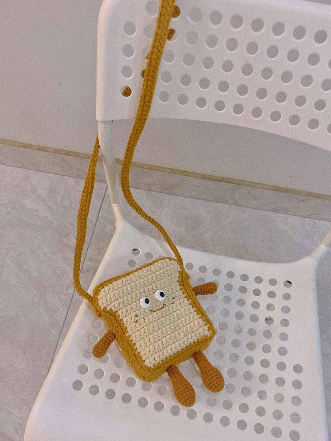 A Slice of Bread Bag Crochet Pattern Food Shoulder Bag for All Sling ...