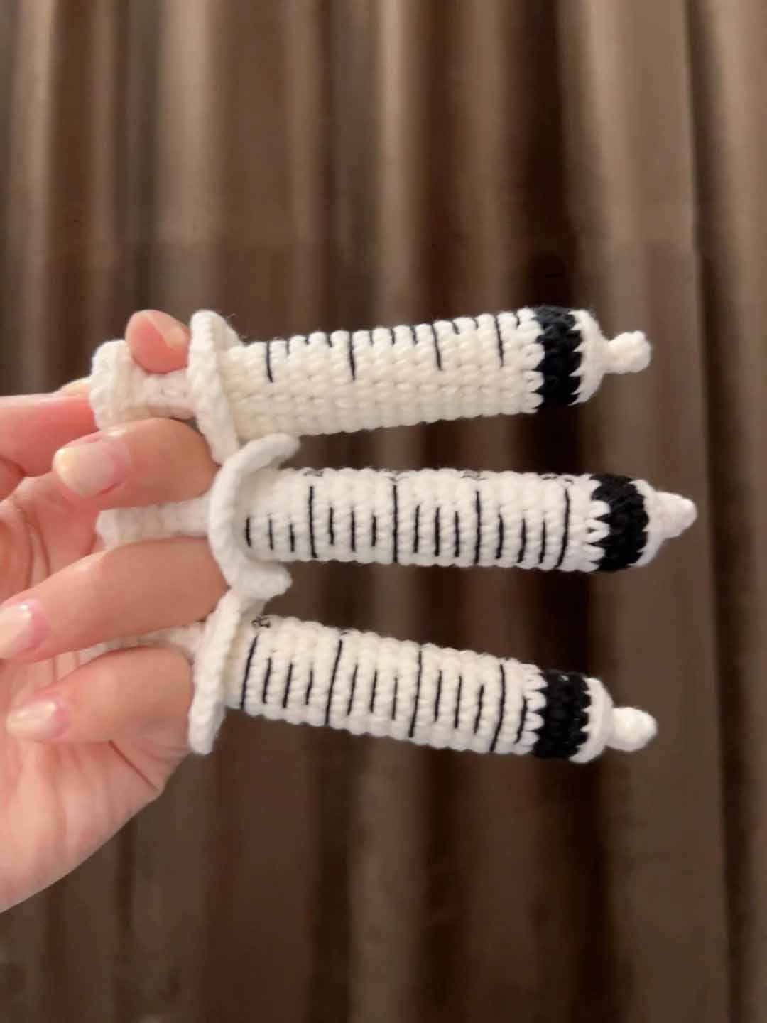 Syringe Toy Crochet Pattern Kids Play Toys Nursery Decor Keychain Quick ...