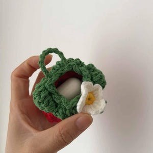 Strawberry Earbuds Case Crochet Pattern Cute Mini Drawstring Fruit ...