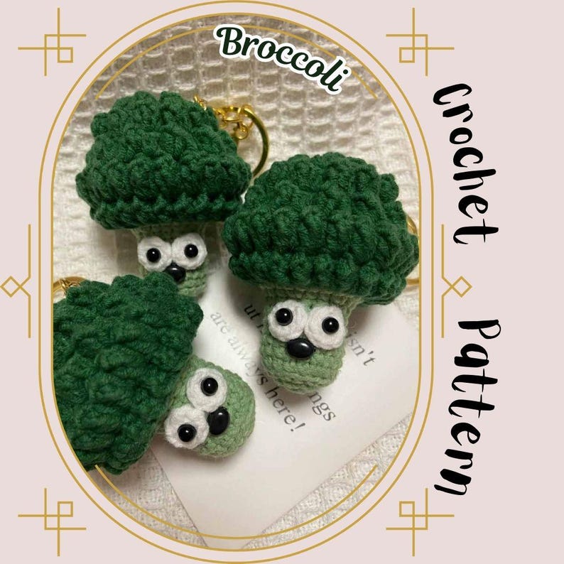 NO SEW Broccoli Crochet Pattern Easy Green Vegetable Fruit Amigurumi ...