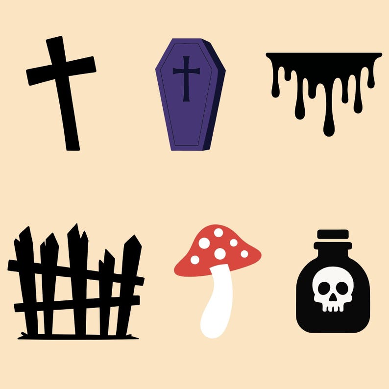 Halloween SVG Bundle: 58 Vectors & PNG Clipart for Cricut, Silhouette ...