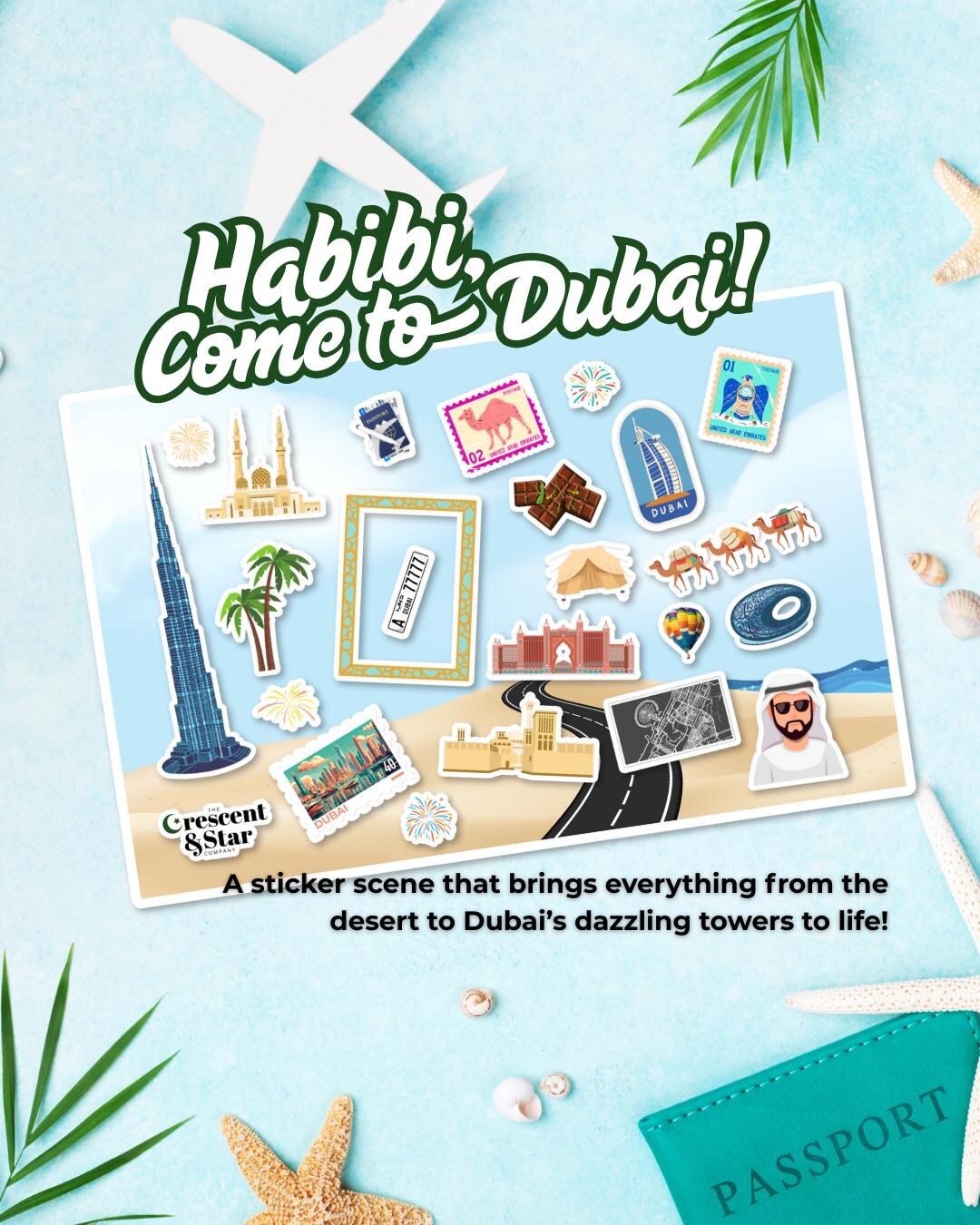 Habibi, Come to Dubai – Kids Sticker Activity | Dubai Travel & Culture ...