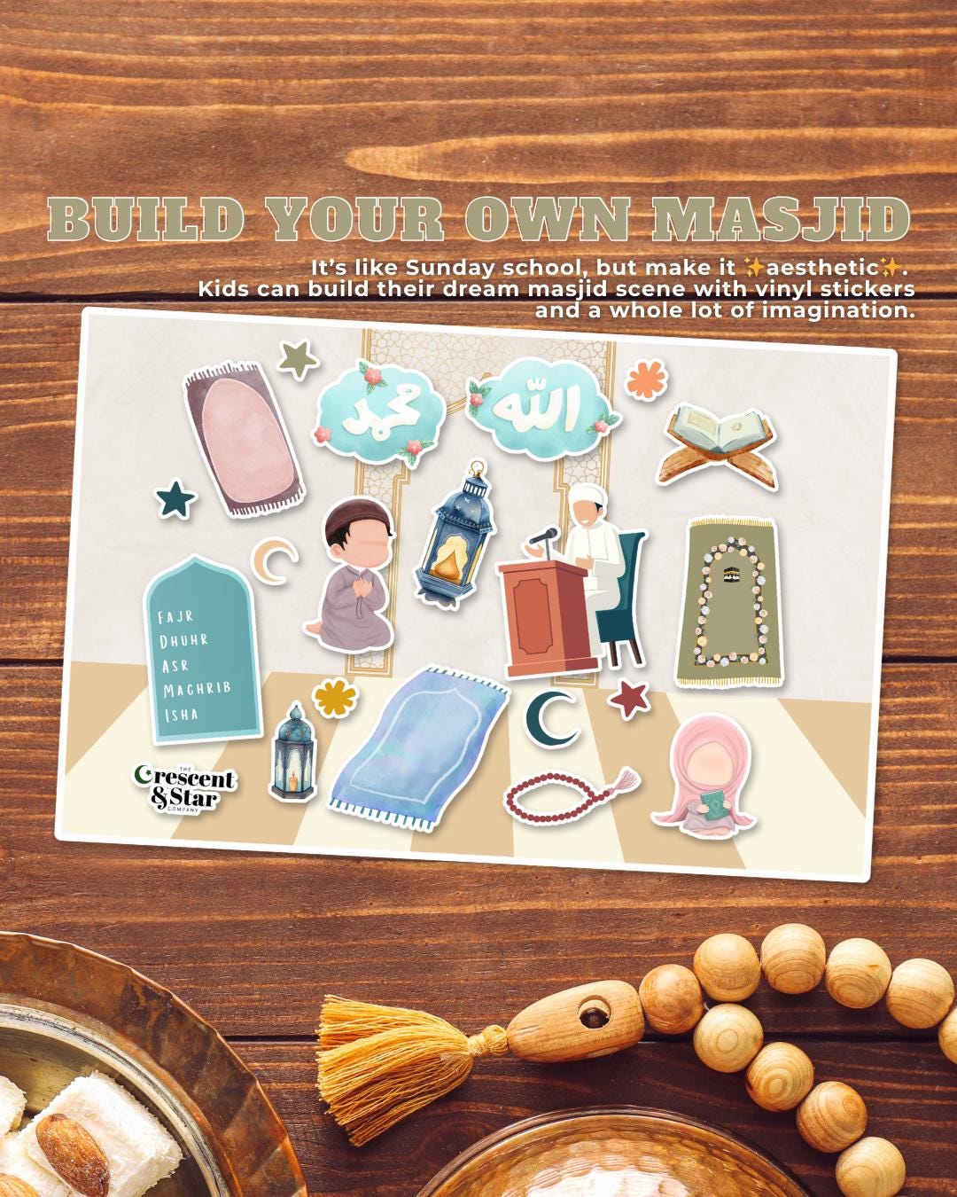 Islamic Sticker Activity for Kids: Build Your Own Masjid - Etsy