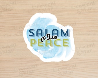 Salaam Peace Laptop Sticker | Water Bottle Stickers | Weatherproof ...