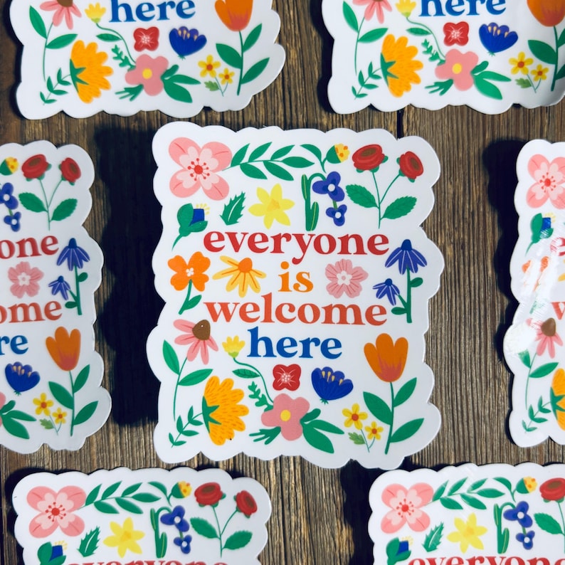 Everyone is Welcome Here Sticker - Etsy