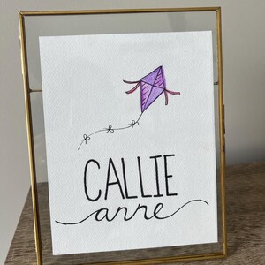 Personalized Watercolor Kid Name Signs - Etsy