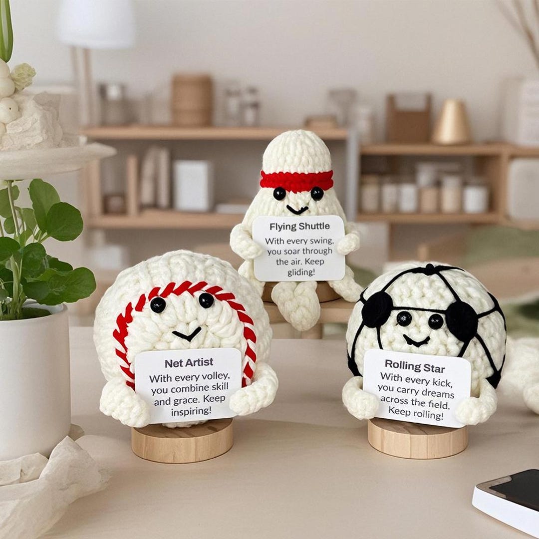 Handmade Crochet Football/rugby/basketball/badminton/baseball/golf Ball ...