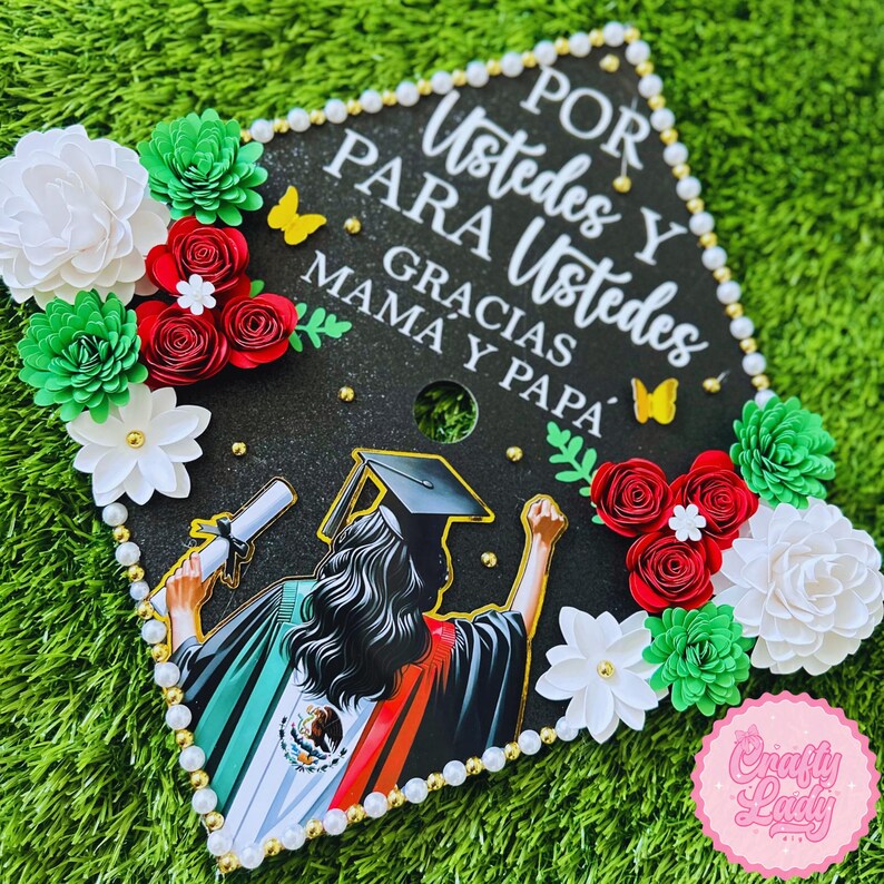 Mexico Graduation Cap Topper - Etsy
