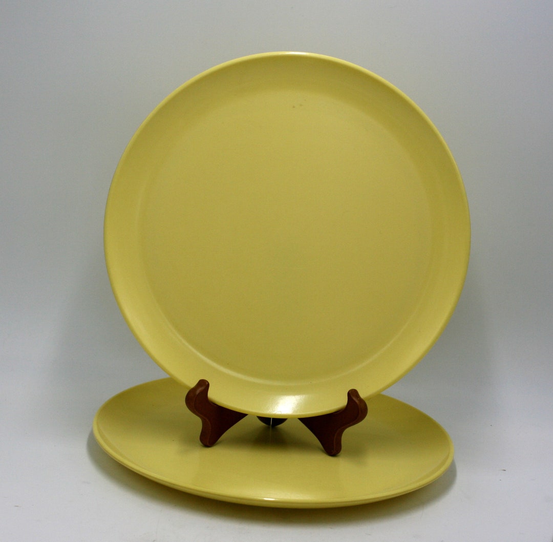 Vintage Marcrest Melmac Yellow Dinner Plates Set of Two - Etsy